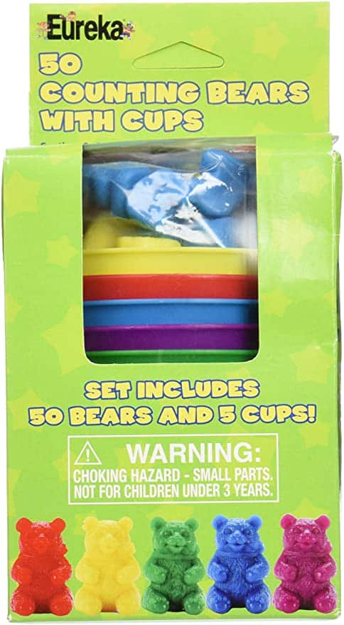 50 Counting Bears with Cups · Math Fact Games